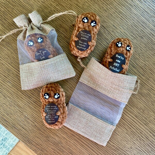 Native Potato Tags/potato Pun Patches/set of 8/ready to Ship/crochet ...