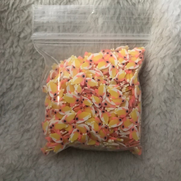 Goldfish Fimo Slices - Polymer Clay Fish Embellishments for Slime ...