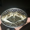 Western Belt Buckle With Two Western Diamondback Half Heads - Etsy