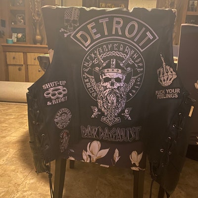 Custom Embroider Biker Top Rocker - Etsy