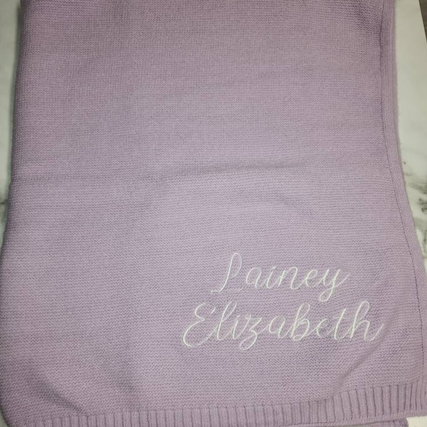 Personalized Baby Name Blanket, Custom Embroidered Blanket, Stroller ...