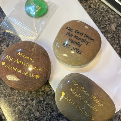 Custom Design Your Own Engraved River Rock Single Stone - Etsy