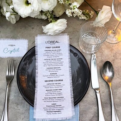 Fabric Menu, Wedding Fabric Menus, Eucalyptus Menu, Rustic Wedding ...