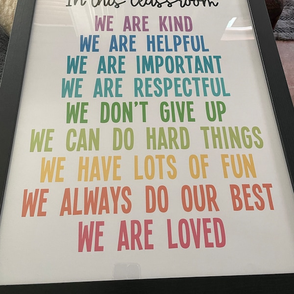 Always Be Your Best Self, Positive Kids Art, Cute Playroom Decor ...