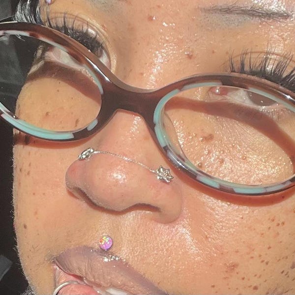 Triple Nose Chain,nose Piercing Chain,nose Chain, Nostril Chain ...