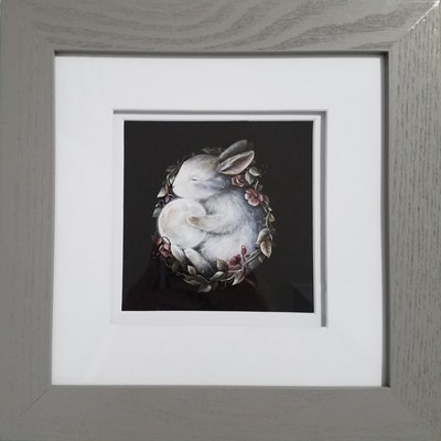 Lunar Rabbit 5x5 Fine Art Print - Etsy
