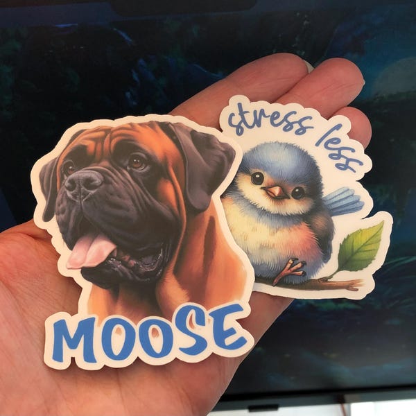 Boston Terrier, Dog Stickers, Waterproof Stickers, Water Bottle ...