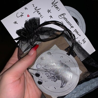 Luna Raven Stickers Raven. Decals. Crow. Crystals. Print. Drawing ...