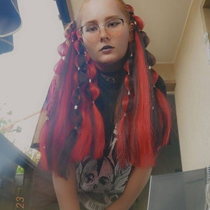 Festival Rave Braids Rainbow Alien Easy Tinsel Rave Festival Braiding ...