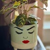 Vinyl Decal: Flower Pot Face / Fishbowl DIY / Clay / Flower Pot DIY ...