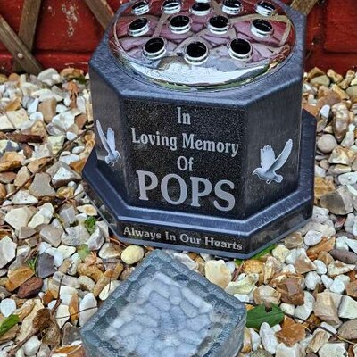 Large Heart Temporary Gravestone Marker Memorial Plaque, Personalised ...