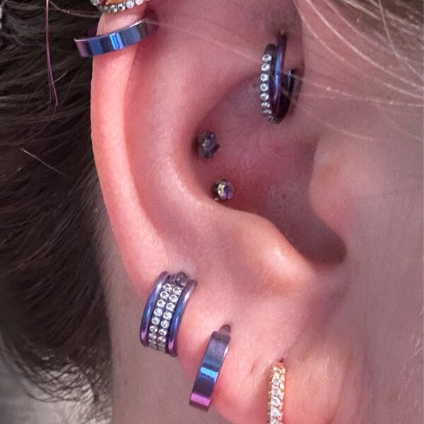 Spiral Snake Conch Earring, 316L Stainless Steel Conch Clicker, Conch ...