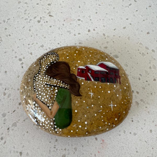 Hand Painted Personalized Memorial/cemetary Stone Painted Rock/ Gift by ...