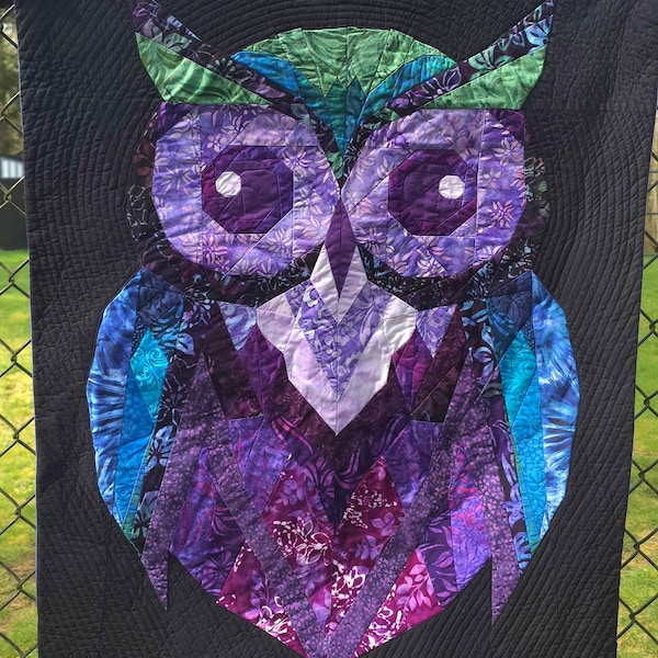 Owl Quilt Pattern: FPP Animal Patchwork Design (PDF Pattern) - Etsy