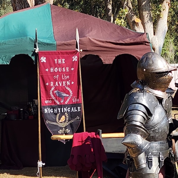 Plain Medieval Banner – Large, Medieval Flag Banner, Wall Hanging ...