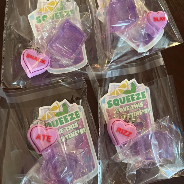 Gen Z Slang Conversation Hearts Clicky Keychain Fidget | Keyboard ...
