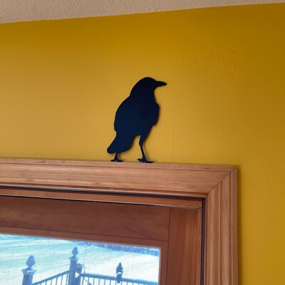 Crow Metal Wall Art Raven Metal Sign Raven Miniature Crow - Etsy
