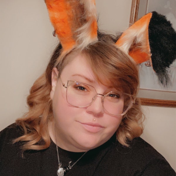 Red Deer Ears With Antlers - Handmade Deer Ears With 3d Printed Horns ...