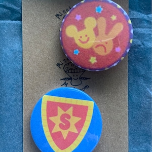 Bluey Inspired Bingo Bandit Chilli Buddy Chloe Lucky Pin Badges Button ...