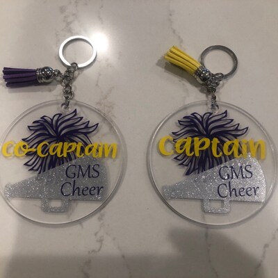 Cheer Keychain Cheerleader Bag Tag Cheerleader Gift Cheer - Etsy