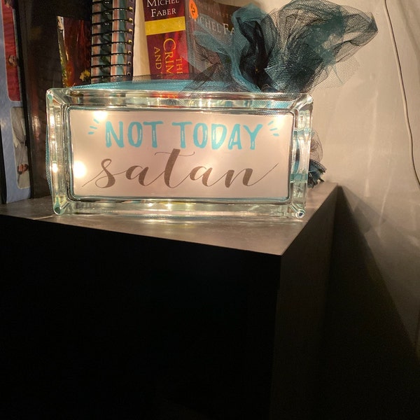 Monogram Alphabet Lighted Glass Block, Personalized House-warming Gift ...