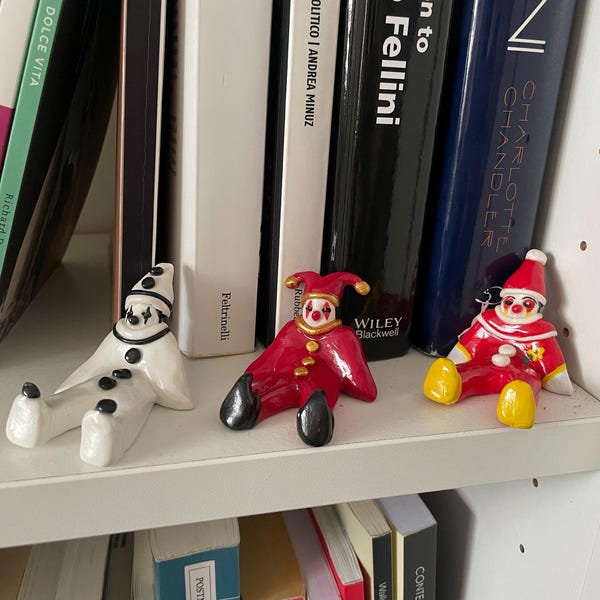 Mini Primary Colors Clown Figurine - Etsy