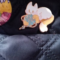 Cute Ghost Cat Enamel Pins - Etsy
