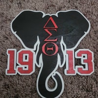 Delta Sigma Theta (DST) Elephant 2 Wall Art - Paddle Accent, Wreath ...