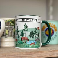 New Forest Map Print, Travel Map, Illustrated National Park Map, New ...