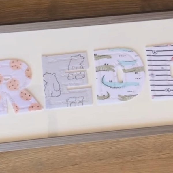 Baby Clothes Keepsake - Custom Framed Baby Name - Etsy