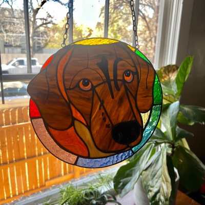 Corner Panel Yellow Sun Moon Suncatcher. Stain Glass Tiffany - Etsy