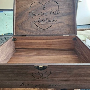 Love Letter Box Valentines Day Gift Box Personalized Small Wooden ...