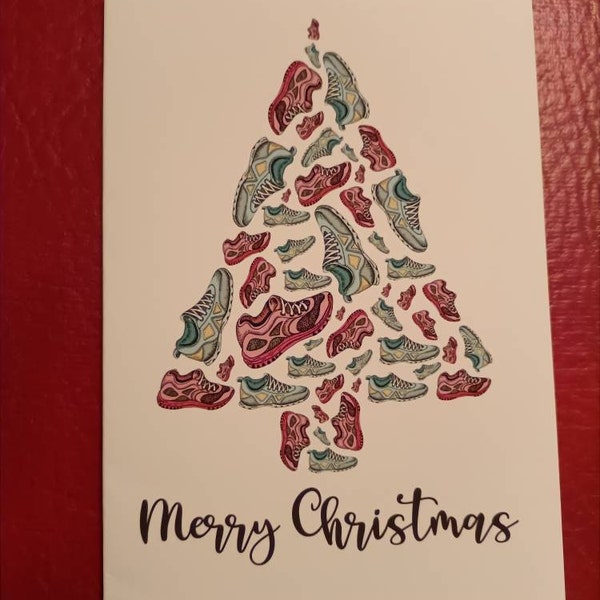 Running Shoes Running Christmas Card - Christmas Cards for Runners ...