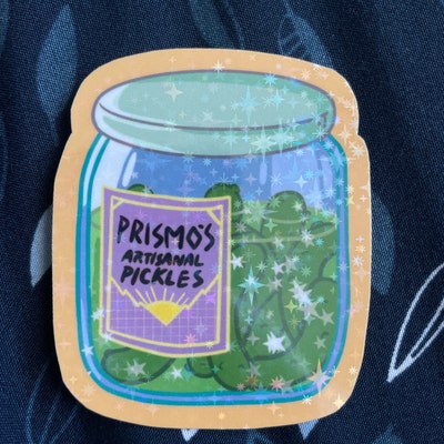 Prismo's Artisanal Pickles Glitter Sticker Sparkly, Holographic, Water ...