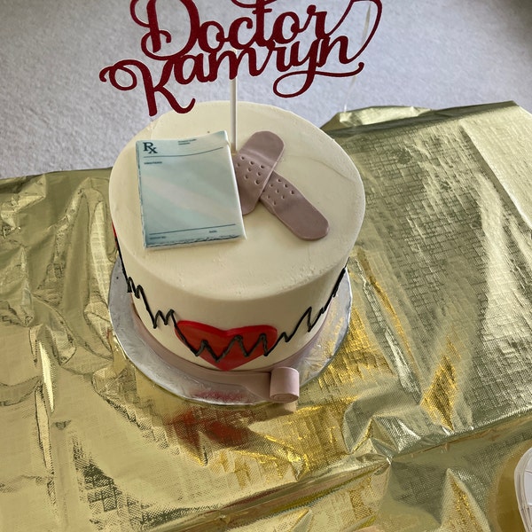 Custom Doctor Cake Topper, Phd Graduation Cake Topper, Doctor ...