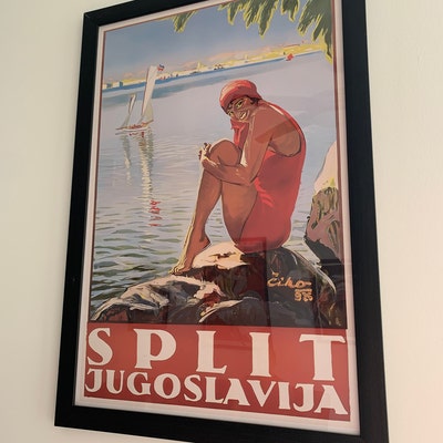 Split Jugoslavija Vintage Travel Poster Poster Paper, Sticker or Canvas ...