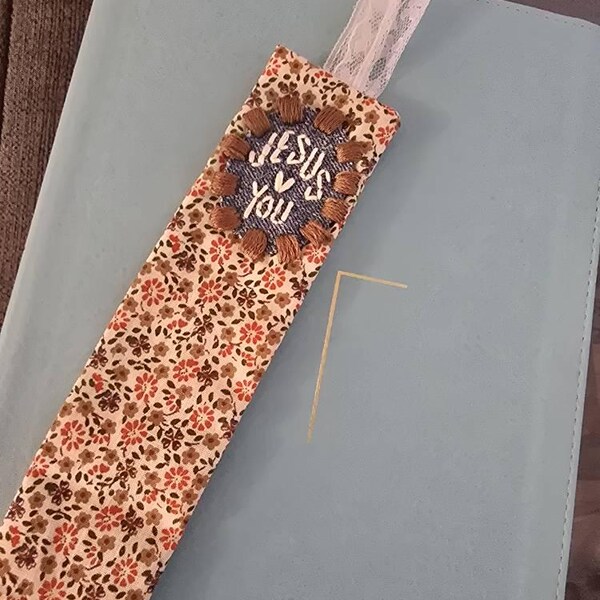 Embroidered Fabric Bible Bookmark (jesus Loves You) - Etsy