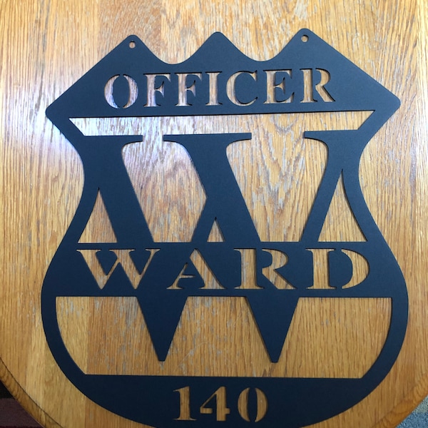 Personalized Police Sign for Home, Metal Wall Art, Police Officer Gifts ...