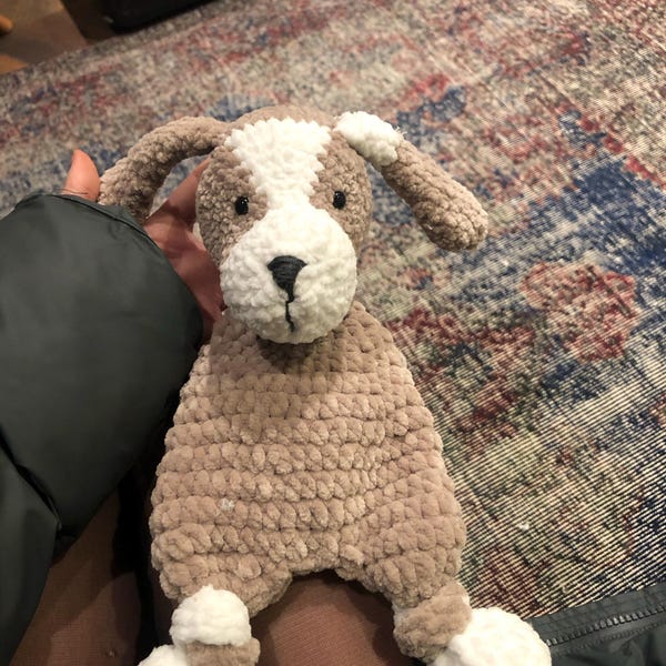 Hunley Hound + Teacup Pup Knotted Lovey — Crochet Dog PATTERN - Etsy