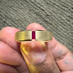 4 Carat Ruby Ring / Yellow Gold Ruby Engagement Ring / Anniversary Ring ...