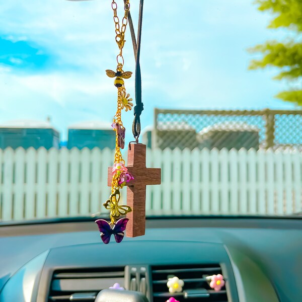 Rear View Mirror Cross, Design-lg-p, Wooden Cross, Christian Jewelry ...