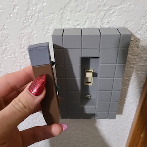 Minecraft-inspired Lever Triple Light Switch Plate | Etsy