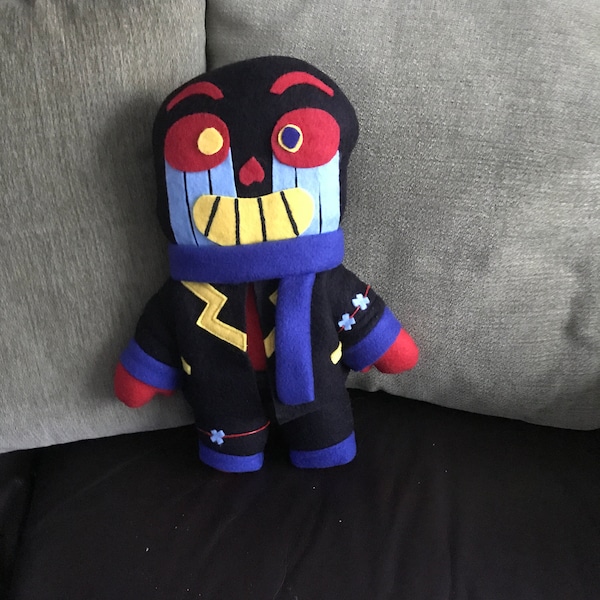 Underverse Error Sans Plush, Undertale Sans Art, Handmade - Etsy