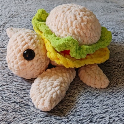 Burger Turtle Crochet Pattern PDF Download Beginner - Etsy