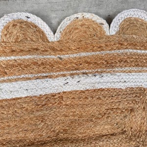 Scalloped Runner Rug, Jute Scallop Rug, Jute Runner Rug, Natural Jute ...