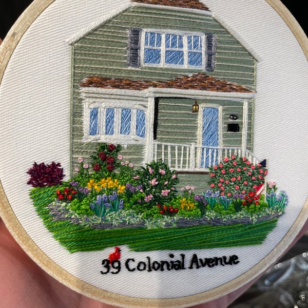 Custom Hand Embroidery of House, Building or Structure Commissioned - Etsy