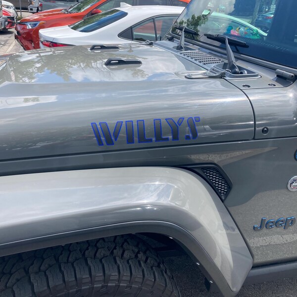 FITS 2019-2025 Jeep Willys Hood Letters Vinyl Graphics - Etsy