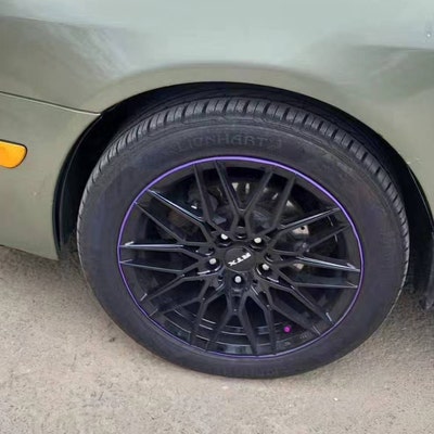26FT Red Car Wheel Hub Rim Edge Protector Ring Tire Guard Sticker ...