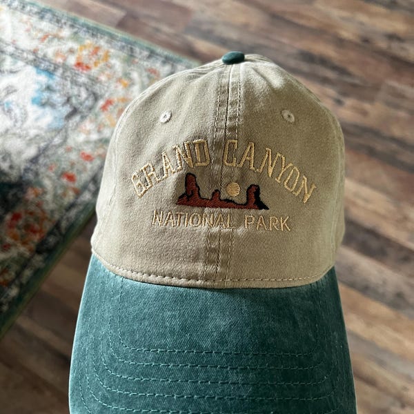 National Park Embroidered Cap Washed Cap Park Hat Travel Hat Baseball ...