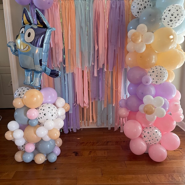 Bluey Theme Birthday/ Pastel Butterfly/bachelorette Party Backdrop ...